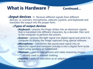 Hardware software comparisom | PPTX | Operating Systems | Computer ...