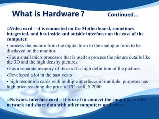 Hardware software comparisom | PPTX | Operating Systems | Computer Software and Applications