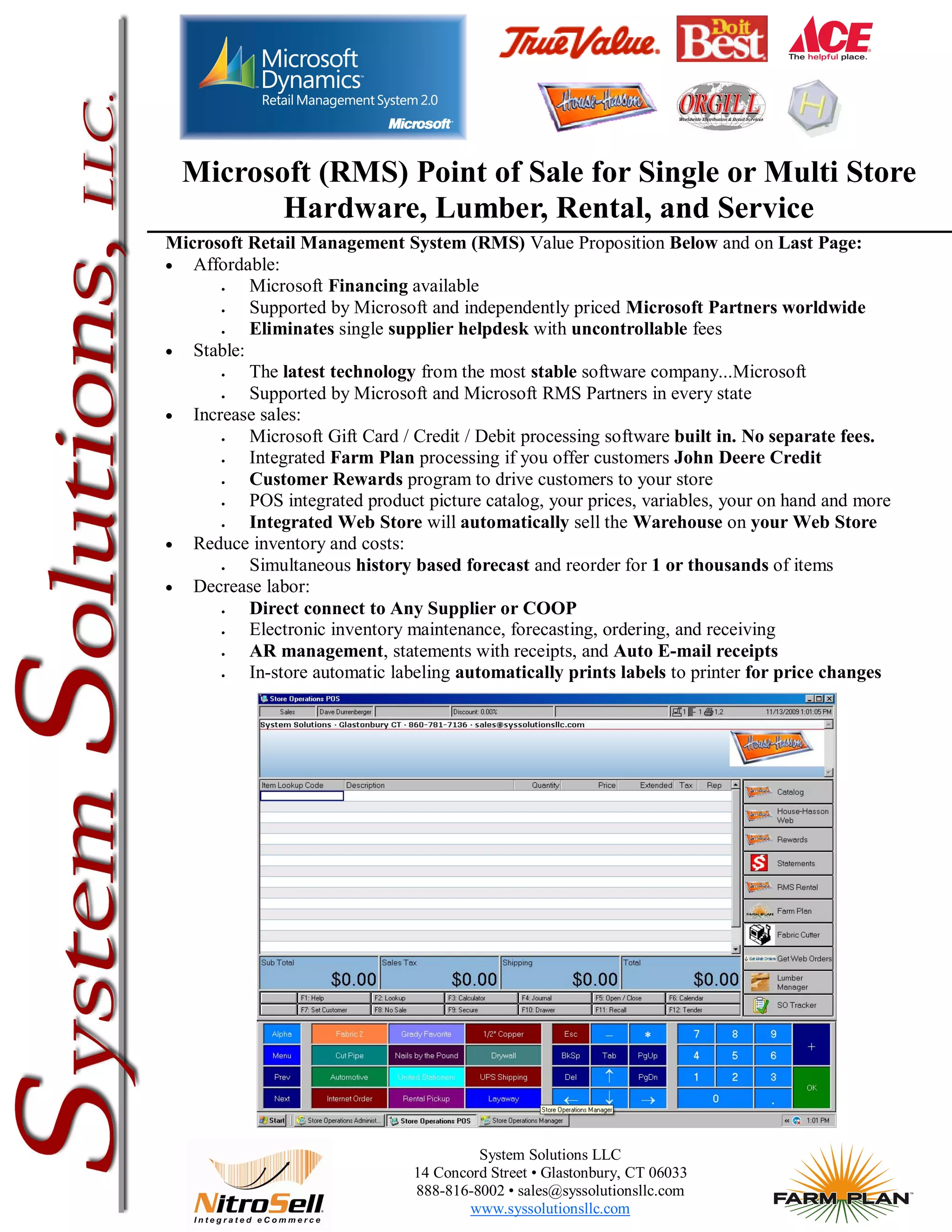 Microsoft RMS Hardware Store POS; Lumber POS; Rental POS; Lawn & Garden ...