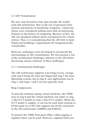 Hardware Support for Efficient VirtualizationJohn Fisher-O | PDF