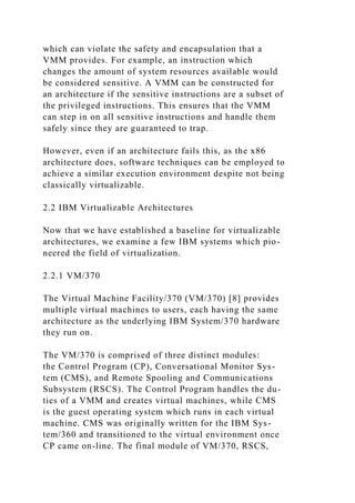 Hardware Support for Efficient VirtualizationJohn Fisher-O | DOCX
