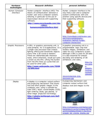 Hardware technologies | DOCX