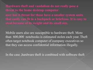 Hardware theft | PPTX | Crime & Harmful Acts to Individuals, Society ...