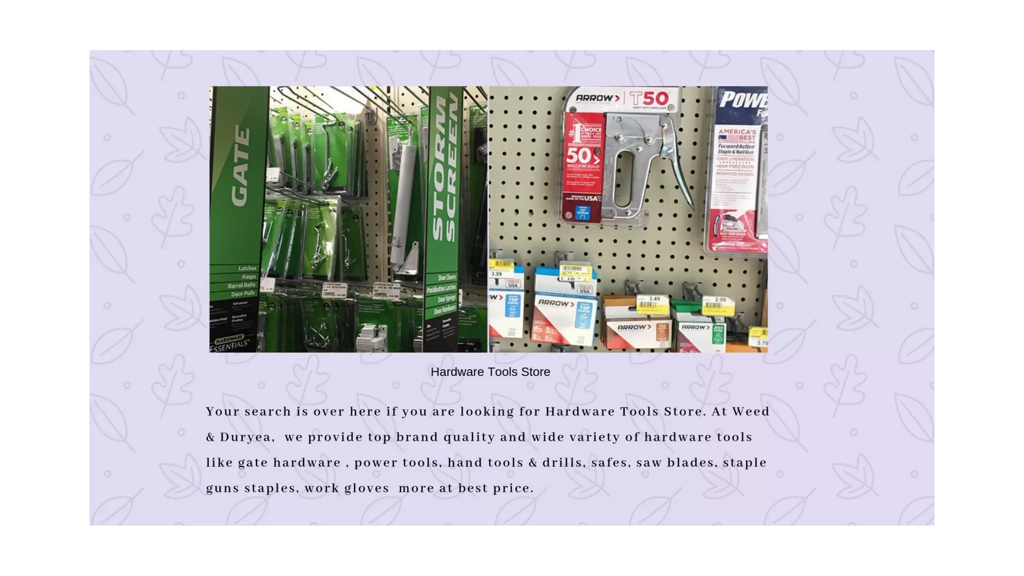 Hardware Tool Store | PPT