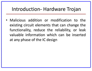Hardware Trojan.ppt.pdfisthe hardware teojan | PDF