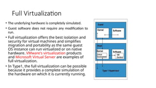 Hardware Virtualization on cloud computing technology | PPT