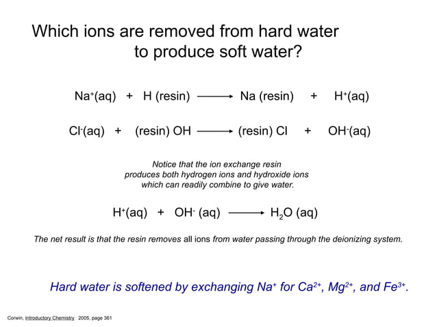 Hard Water treatment with cation and anion exchanger | PPT