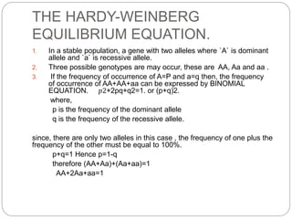 Hardweinberg equation | PPTX