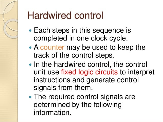 Diagram Block Diagram Hardwired Control Unit Wiringschemacom