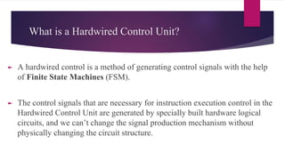 hardwired control unit ppt | PDF