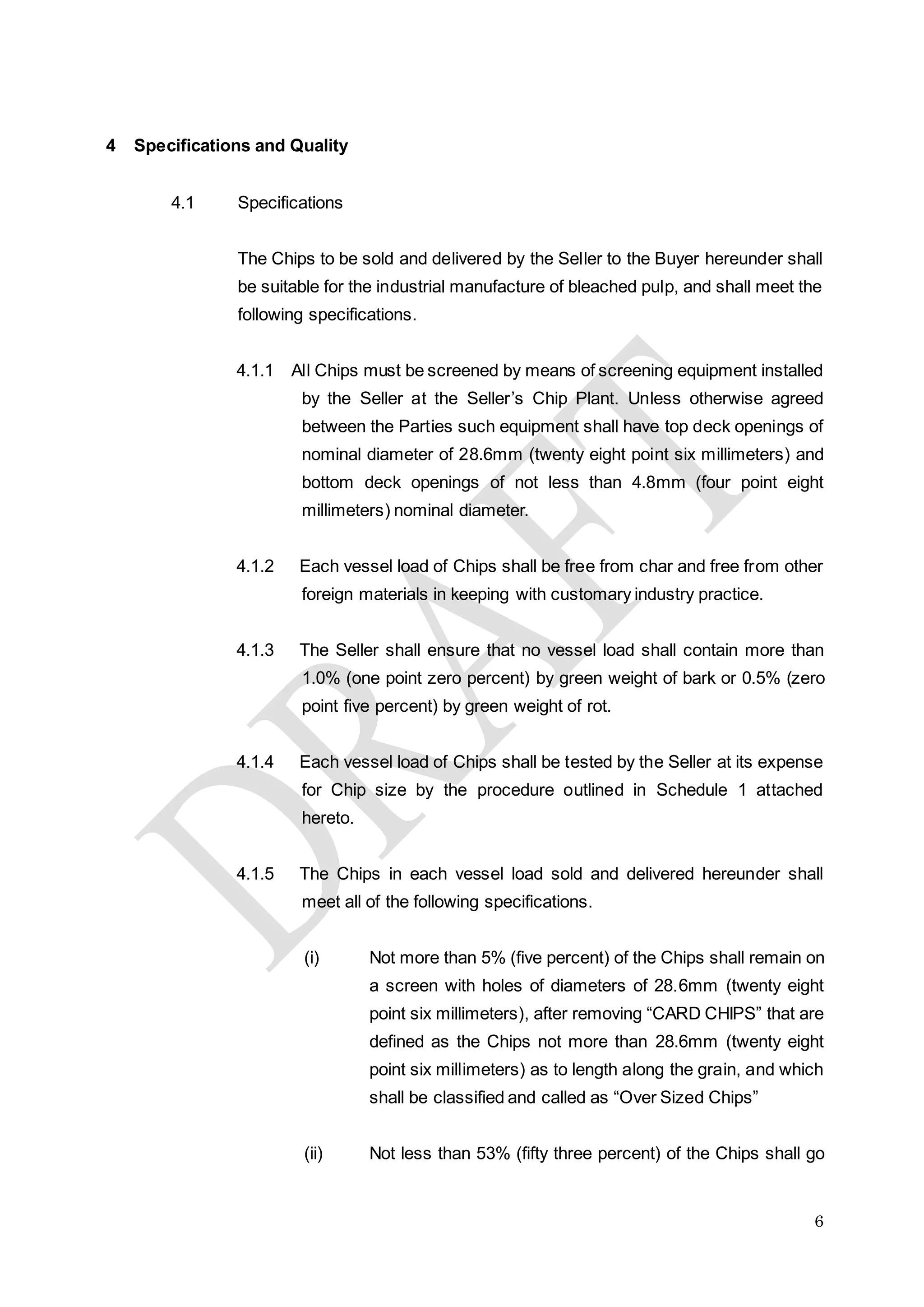 Hardwood Chips Sale and Purchase Agreement Sample (Purchase this doc ...