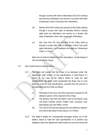 Hardwood Chips Sale and Purchase Agreement Sample (Purchase this doc ...