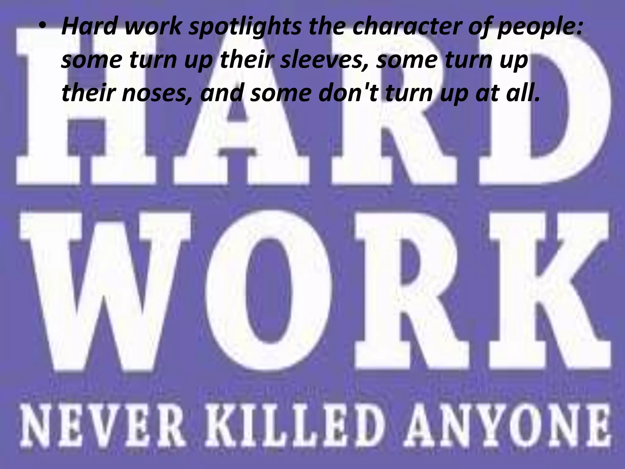 Hard work – a key to success | PPTX