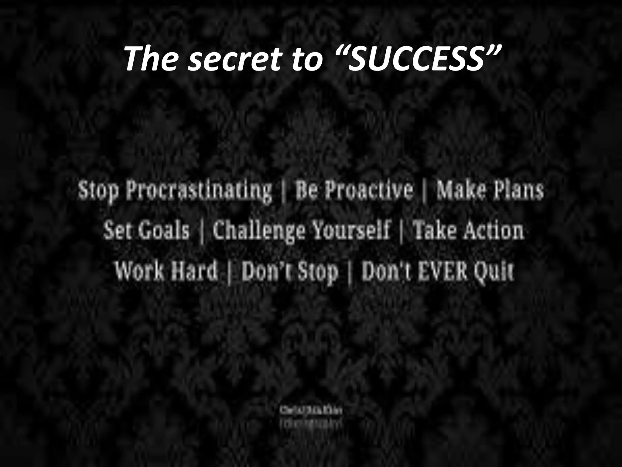 Hard work – a key to success | PPTX