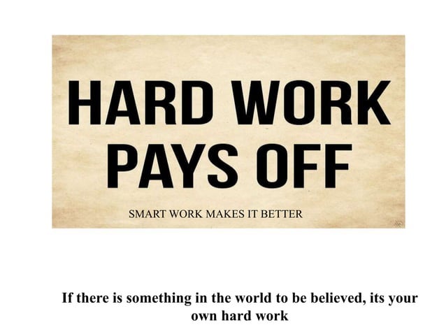 Hard Work is the key to success | PPTX