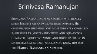 Hardy-Ramanujan number | PPTX
