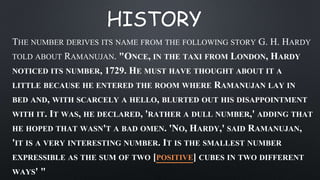 Hardy-Ramanujan number | PPTX