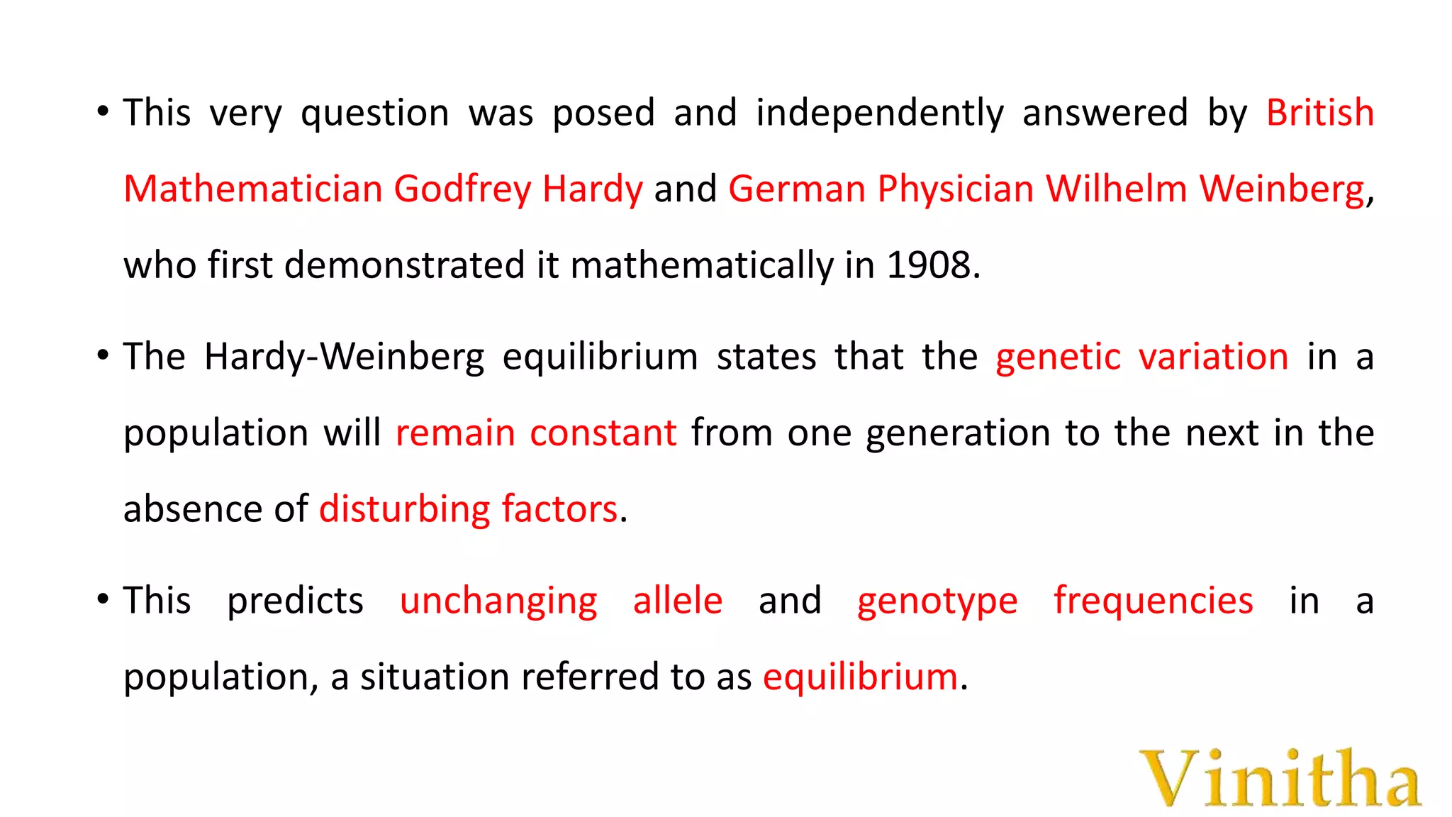 Hardy weinberg equilibrium | PPTX