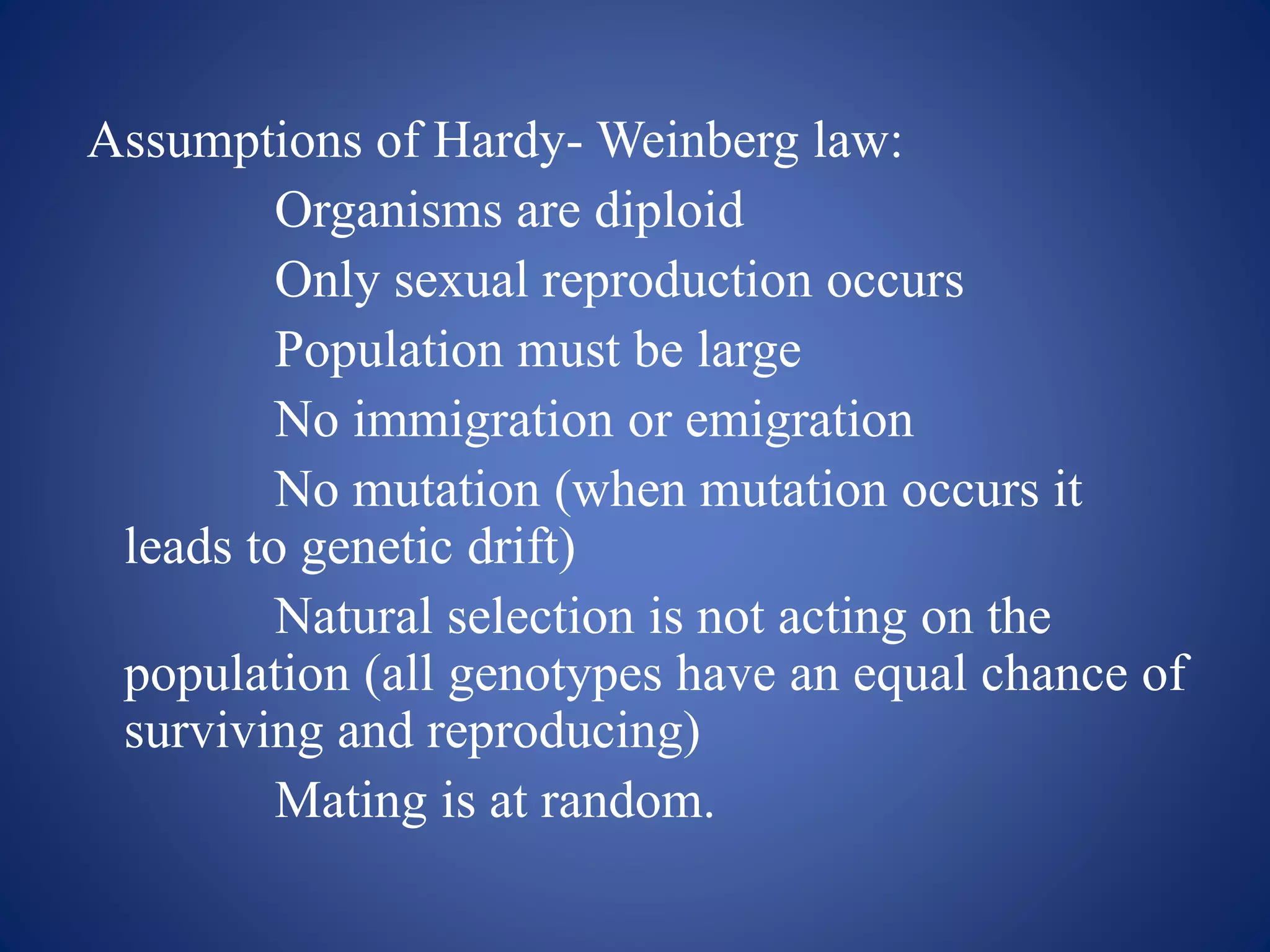 Hardy weinberg law | PPTX