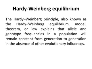 Hardy-weinberg principle | PPTX