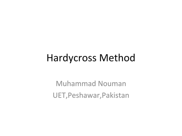 Hardycross method | PPT