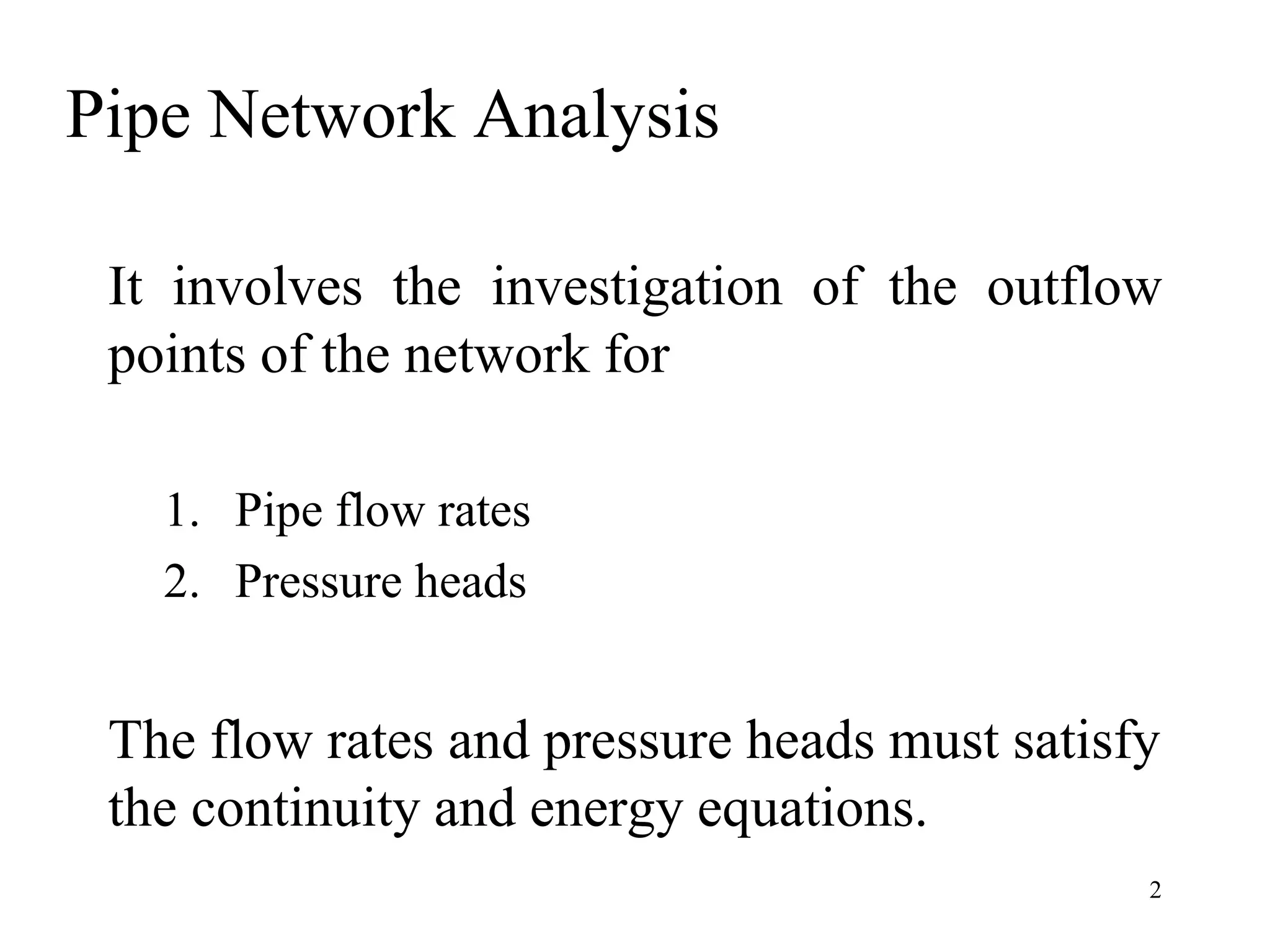 Hardy cross method of pipe network analysis | PPT