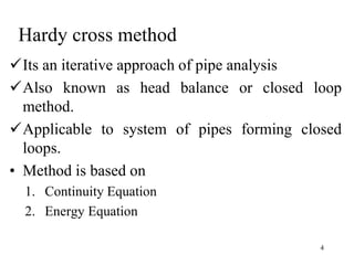 Hardy cross method of pipe network analysis | PPT