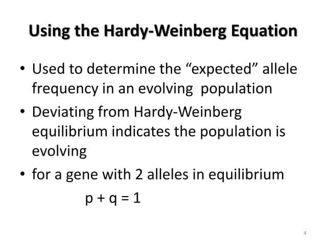 Hardy Weinberg Equilibrium and Equation.pptx