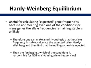 Hardy Weinberg Equilibrium and Equation.pptx