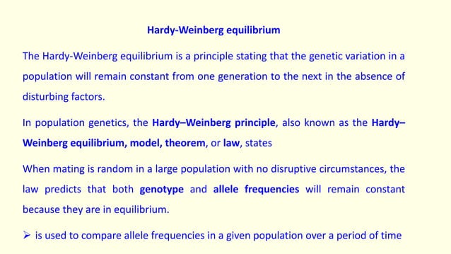 Hardy weinberg equilibrium | PPTX