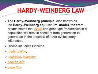 Hardy weinberg law | PPTX