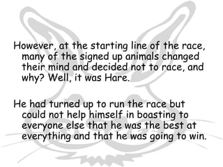 Hare and the tortoise | PPT