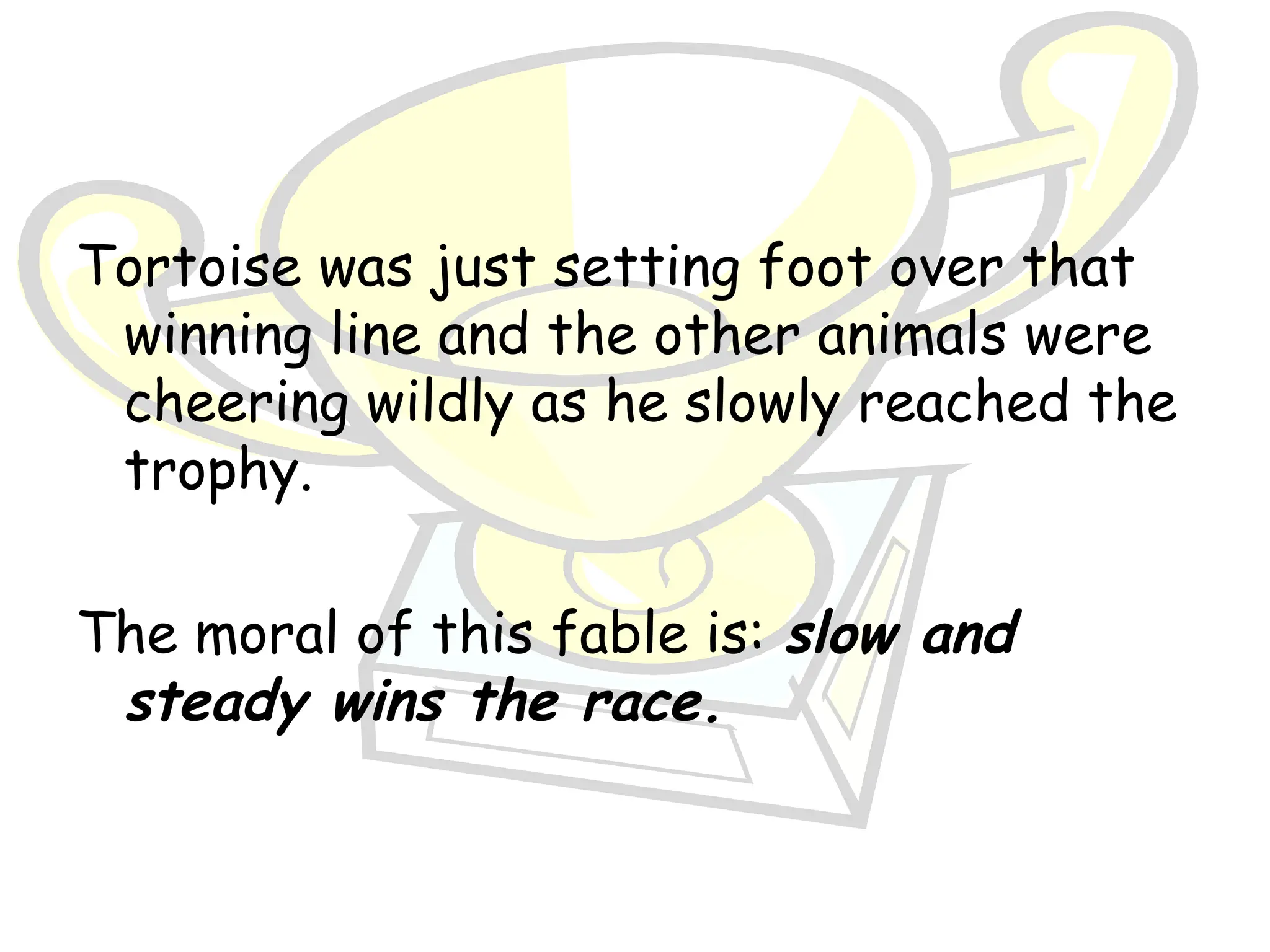 Hare and the Tortoise moral story retold | PPT