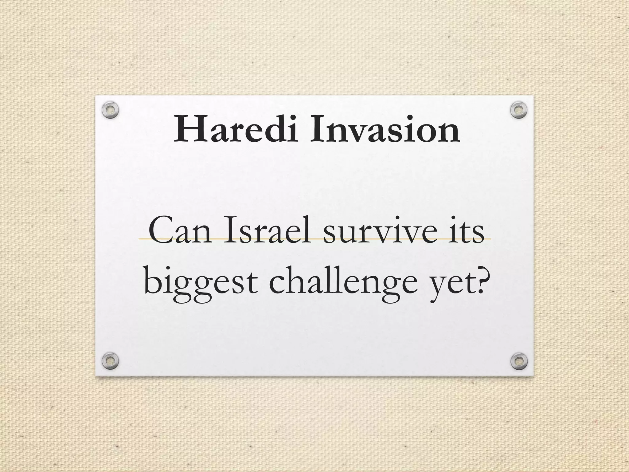 Haredi presentation | PPTX