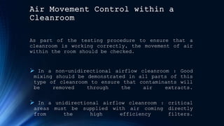 Air movement visualisation inside Cleanroom | PPT