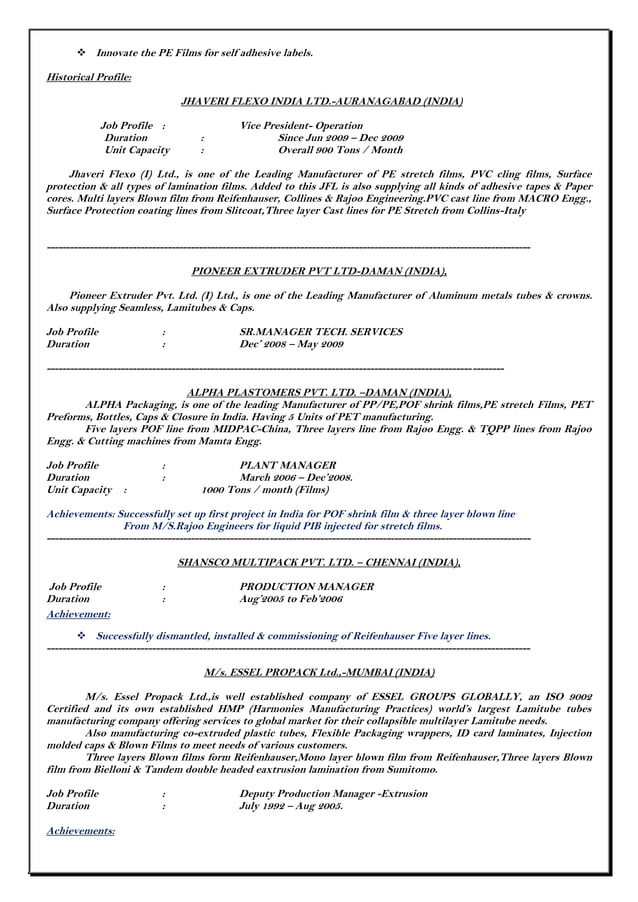 Hareshwar dongare cv13.doc | Manufacturing Industry | Industries