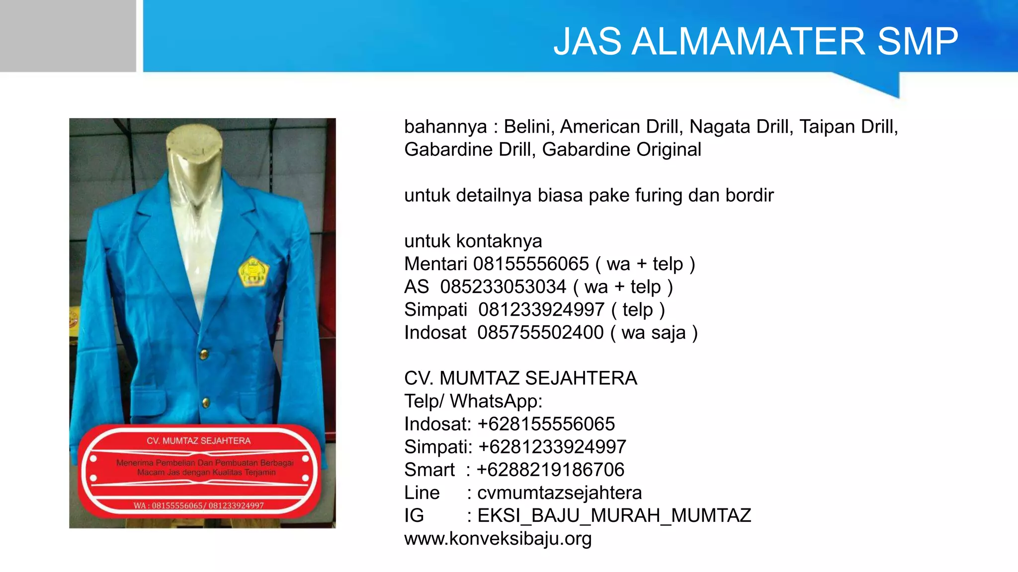 Contoh Almamater Osis Smp, Harga Jas Almamater 2018, Jas Almamater Pesantren , CP 0852 8002 8980 ...