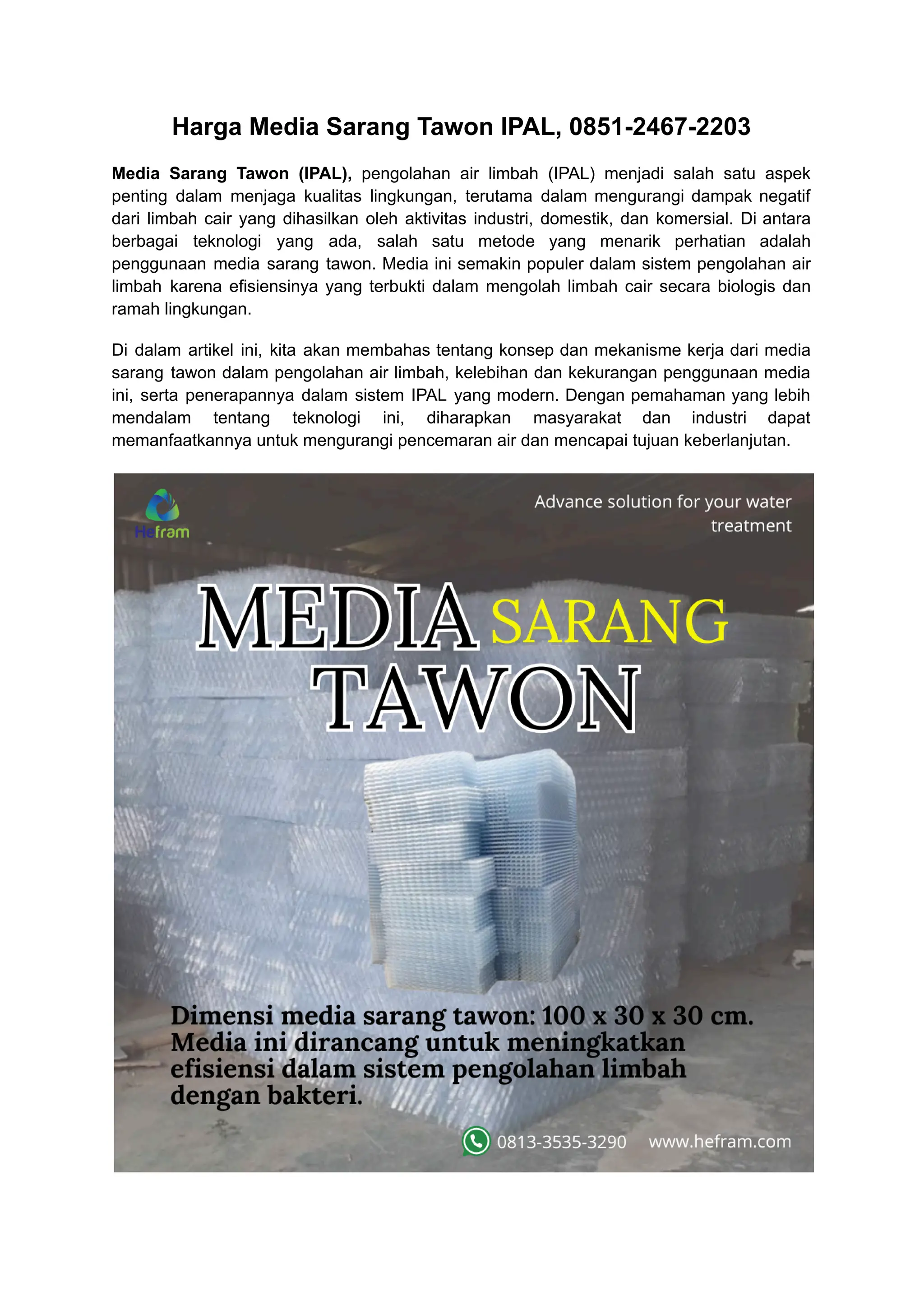 Harga Media Sarang Tawon IPAL, 0851-2467-2203.pdf