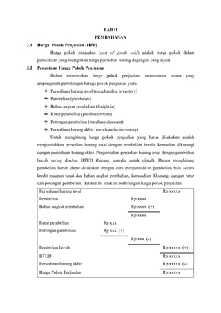 Harga pokok penjualan akuntansi | PDF