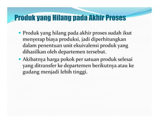 Harga pokok proses | PDF