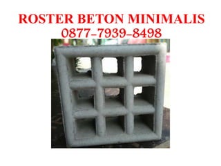 Harga roster beton minimalis terbaru 2020 di indonesia | PPT