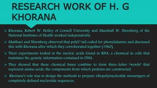 Har gobind khorana | PPT