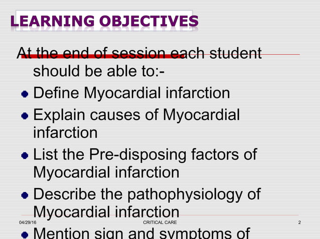 myocardial infaction etiology and pathogenisis by Dr Harikrishna S | PPT