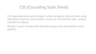 HTML dan CSS | PPTX