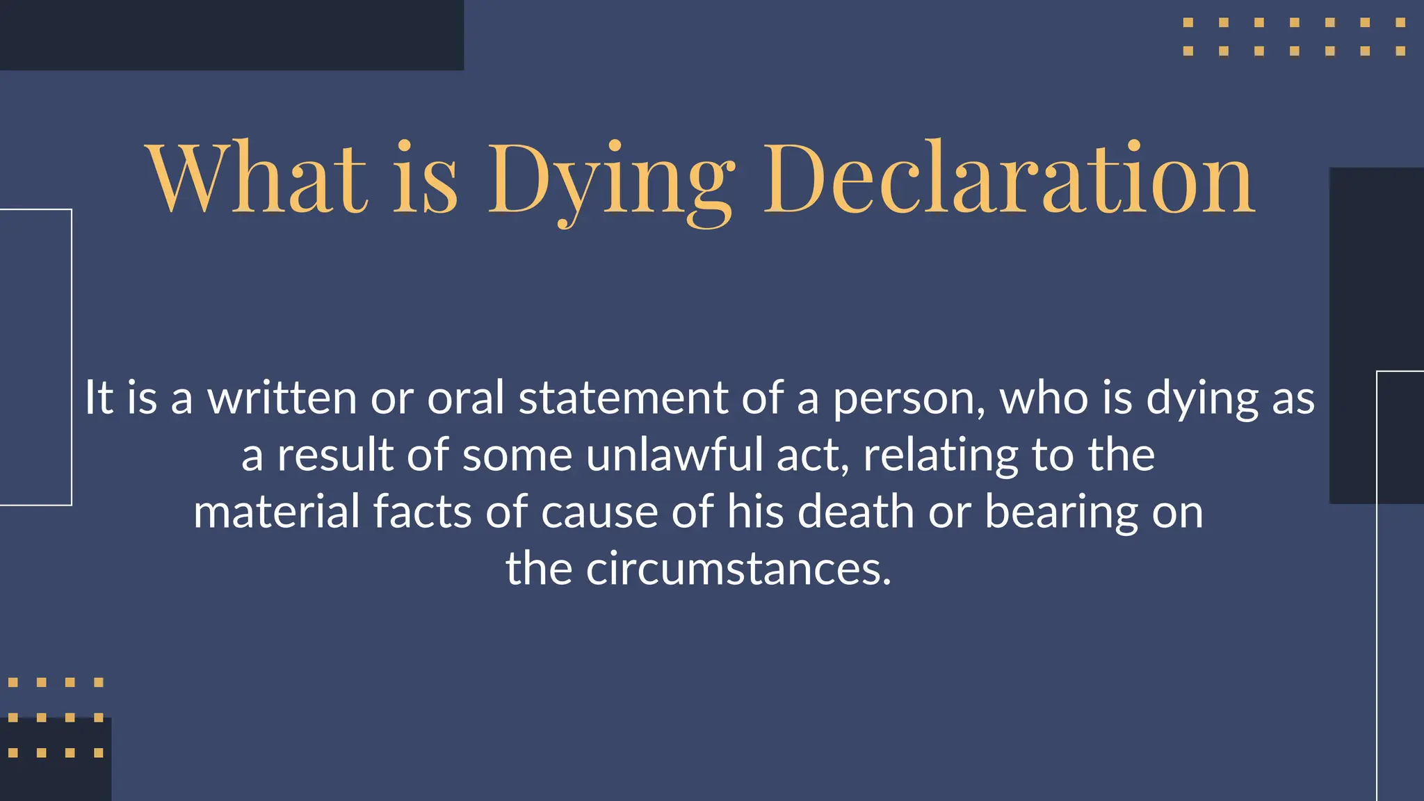 dying declaration, medico legal importance | PPTX