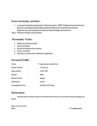 Hari resume | DOCX