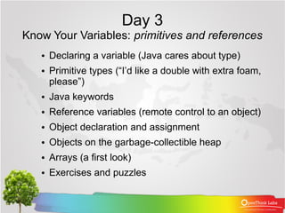 OpenThink Labs Training : Diving into Java, The Head First Way | PDF ...