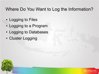 Apache2 BootCamp : Logging and Monitoring | PPT