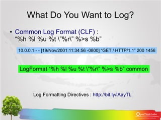 Apache2 BootCamp : Logging and Monitoring | PPT