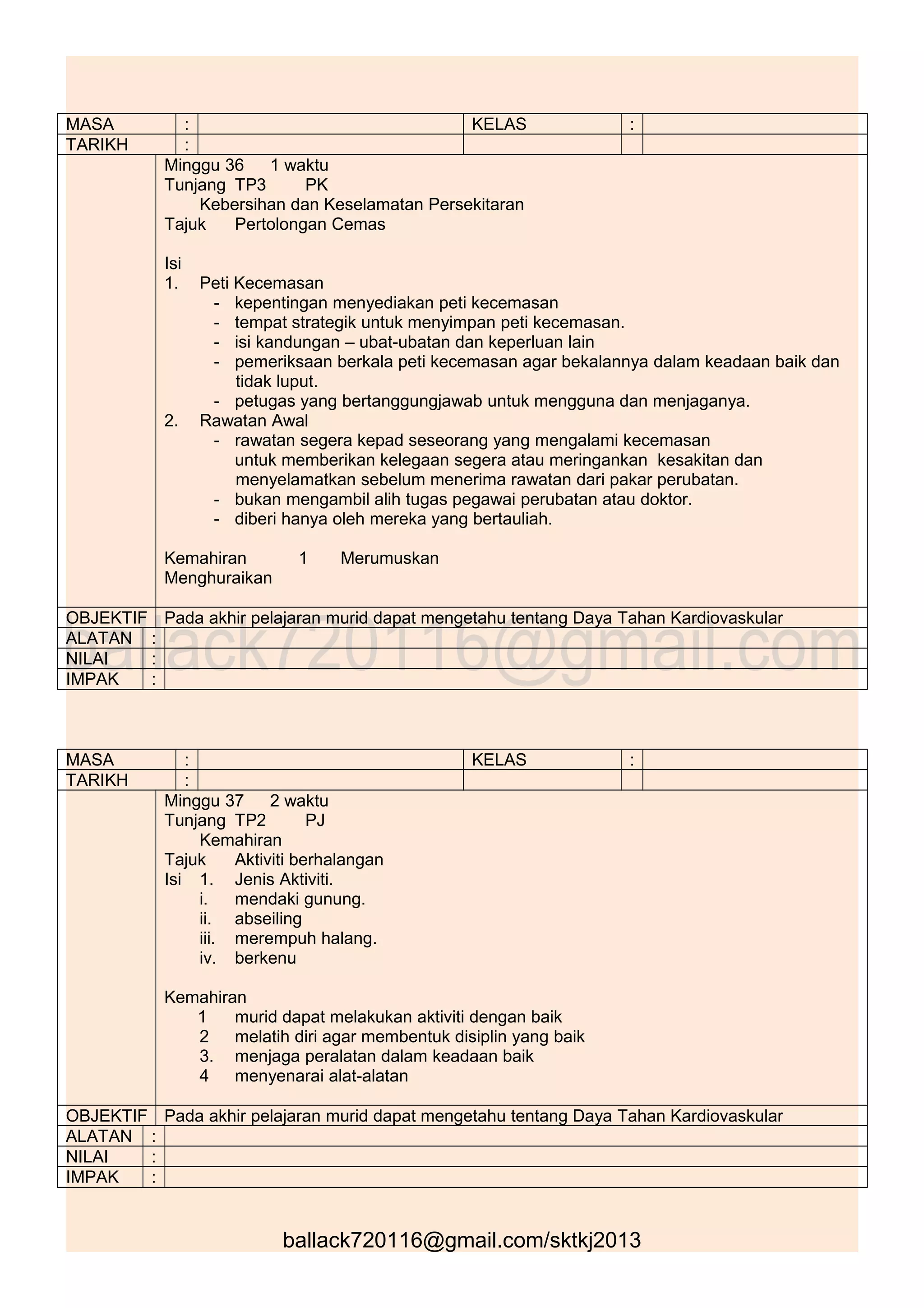 Harian rpt pj6 sktkj | DOC